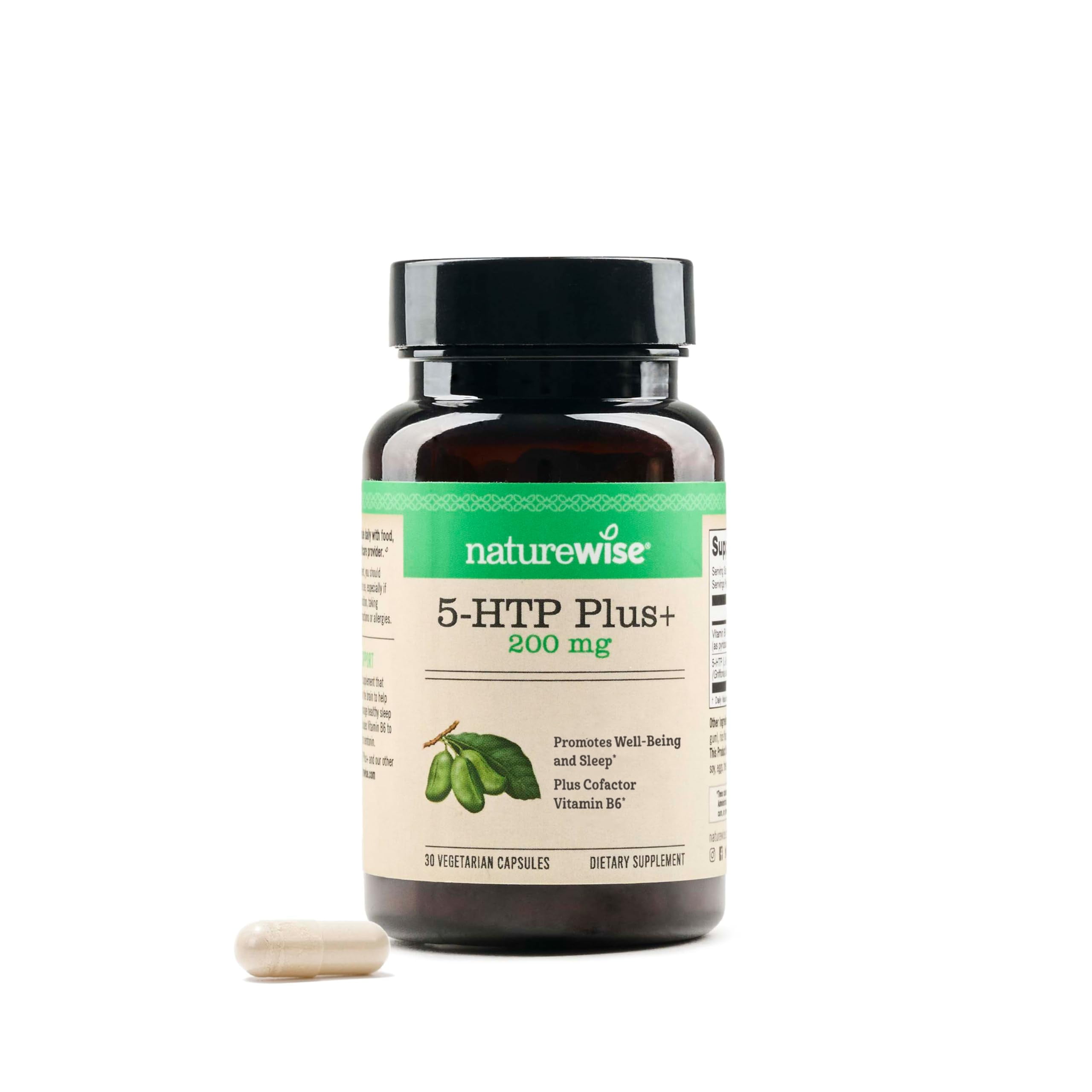 Suplemento NatureWise 5-HTP 200 mg con vitamina B6 - 30 cápsulas | Bodega Aurrera en línea