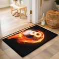Billiards Flame Black Eight Rectangle Rug 2'x3' Abstract Sport Ball ...