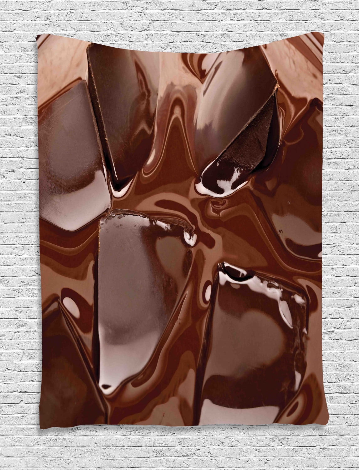 Chocolate Tapestry, Close-up Image of Melting Chocolate Pieces Homemade ...