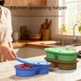 2 Section Compartment Silicone Container Easy to Carry Design Snacks ...
