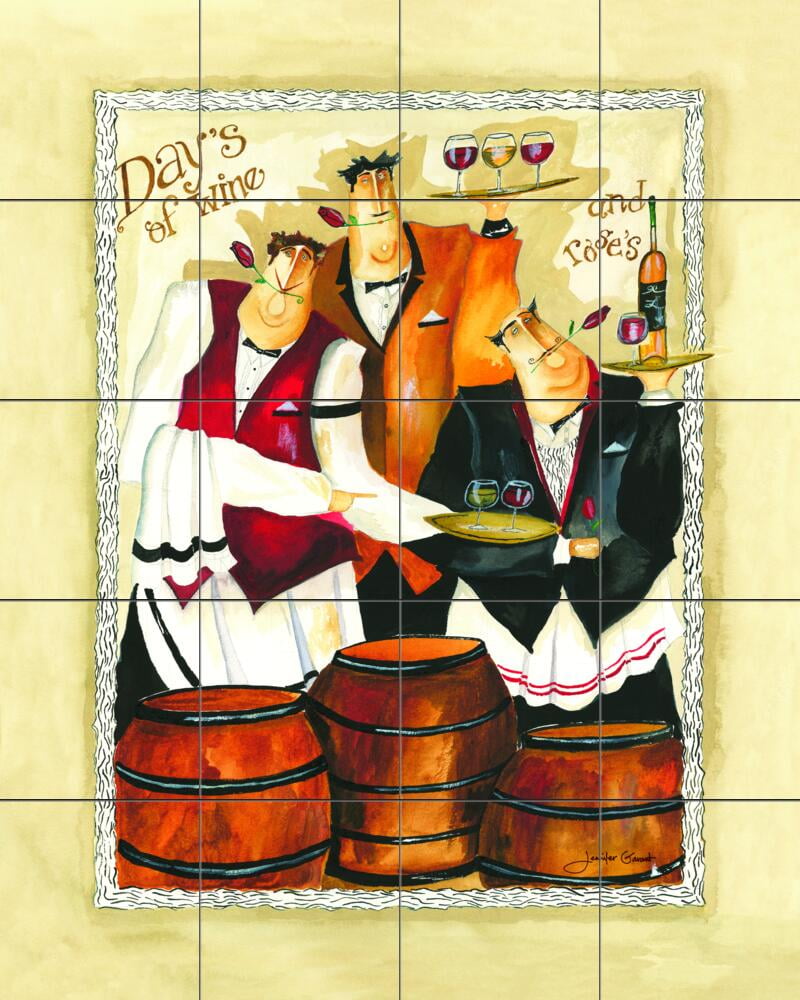 Tile Mural Kitchen Backsplash - Days of Wine and Roses II-JG - Walmart.com