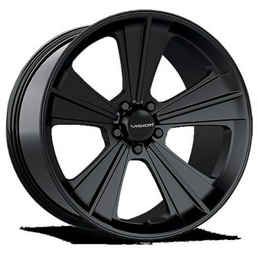 20" Vision Muscle V223 Stunner Black Machined Wheel 20x10 5x4.5 40mm ...