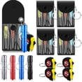 HSAPOW-12 Pcs Mini Screwdriver Tape Measure Keychains LED Flashlights ...