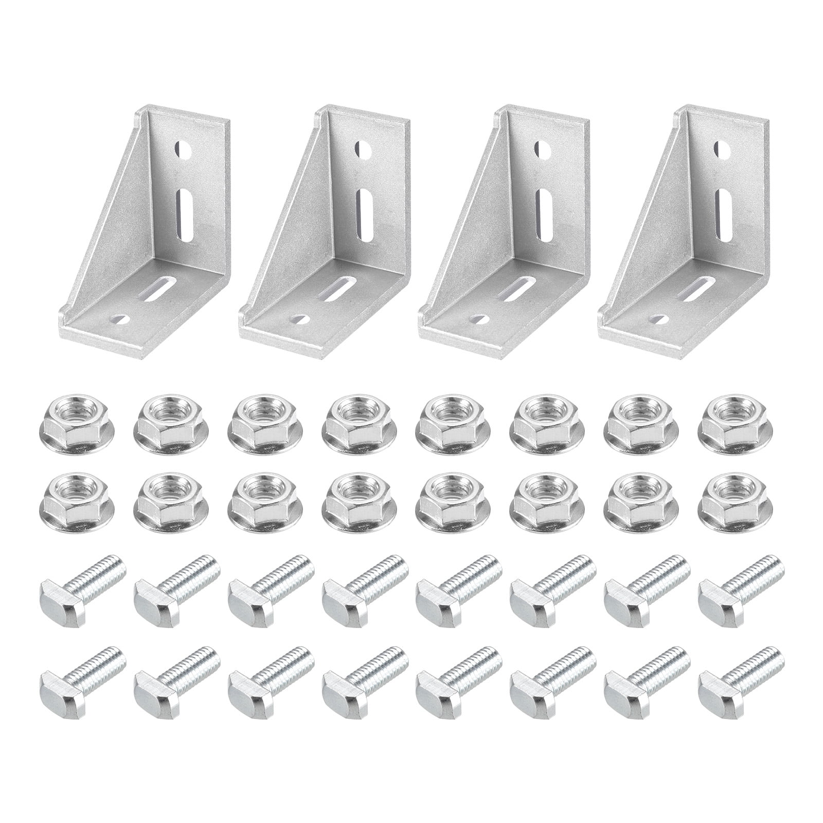 4 Juegos Interior Esquina Soporte Fuelle Kits, 77x77x40mm 4080 Ángulo ...