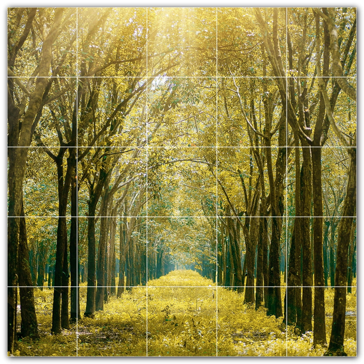 Picture-Tiles.com: Trees Ceramic Tile Wall Mural WAL501033-55XL. 60"W x ...
