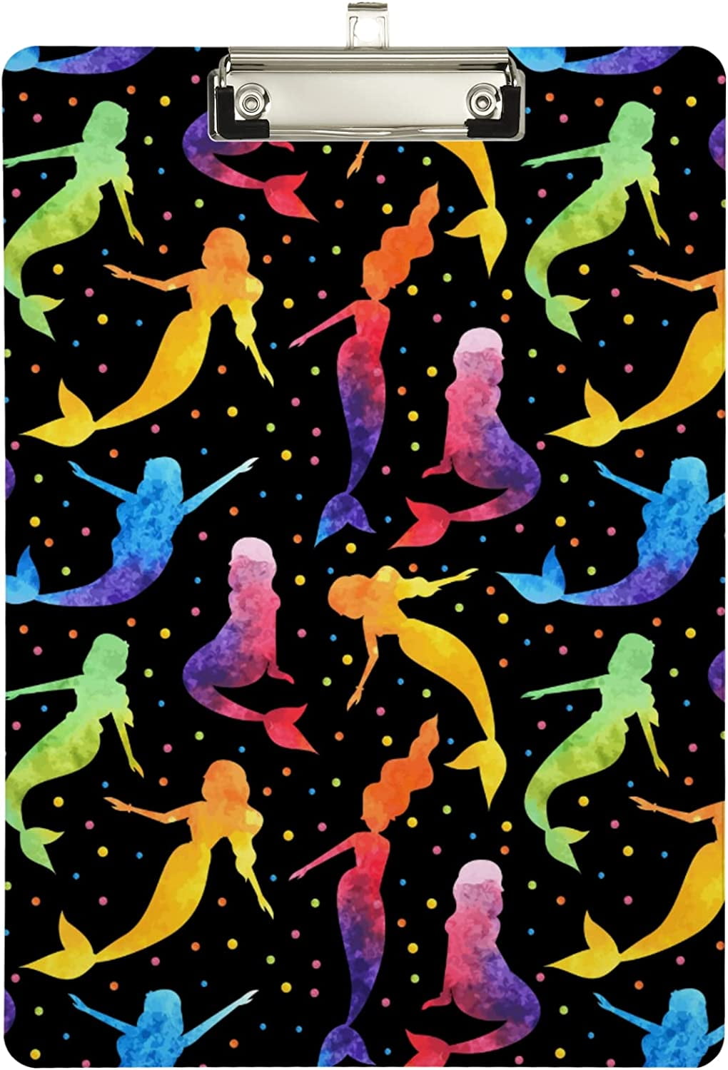 FMSHPON Magic Mermaid Silhouette Colors Clipboard Hardboard Wood ...