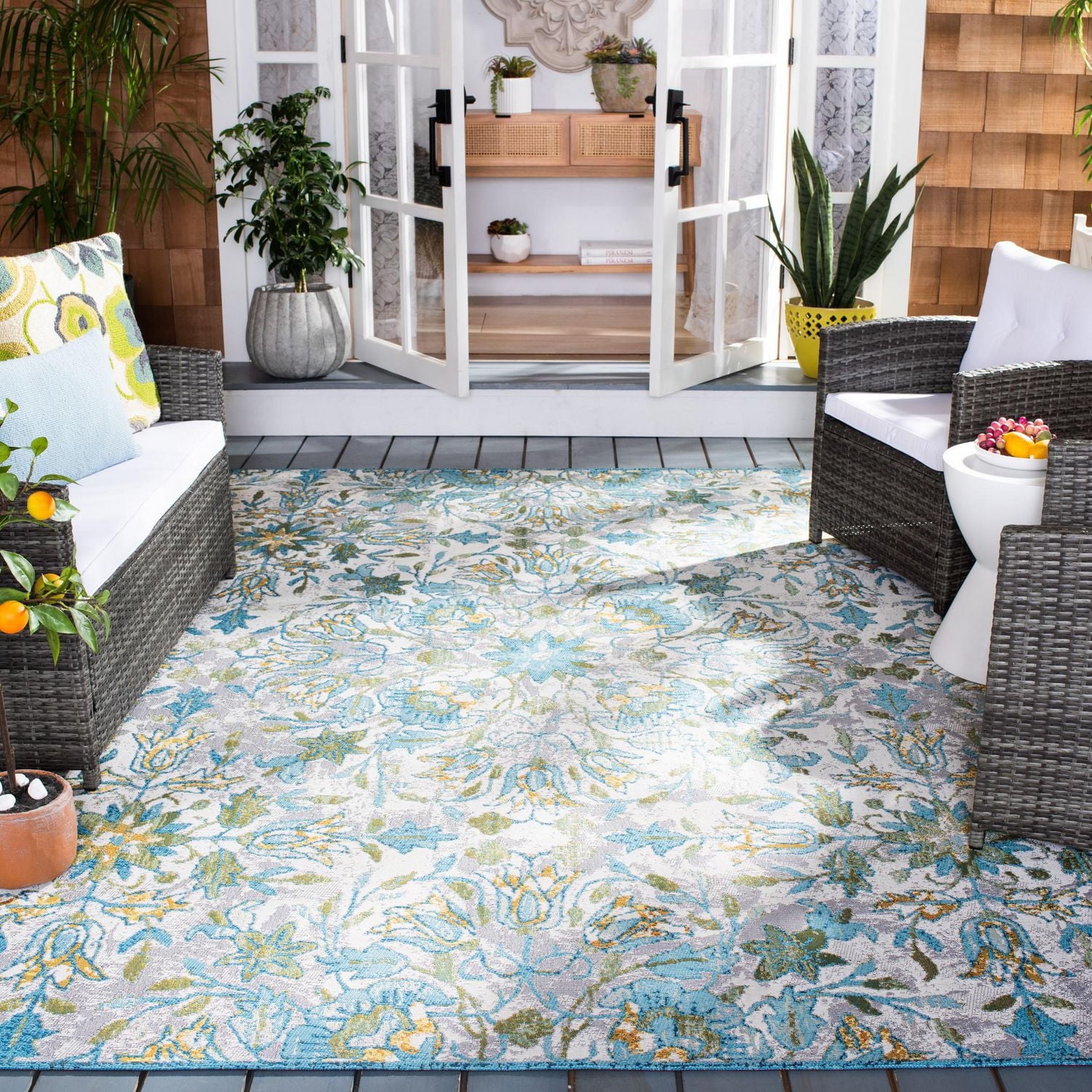 Click here for Safavieh Barbados Corwin Floral Indoor/Outdoor Are... prices