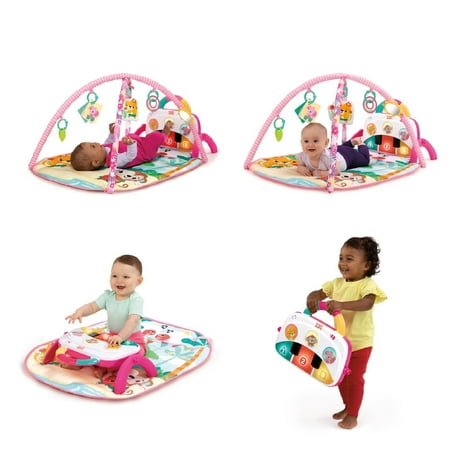 Bright Starts 4-in-1 Groovinâ€™ Kicks Piano Gym, Tummy Time Play Mat ...
