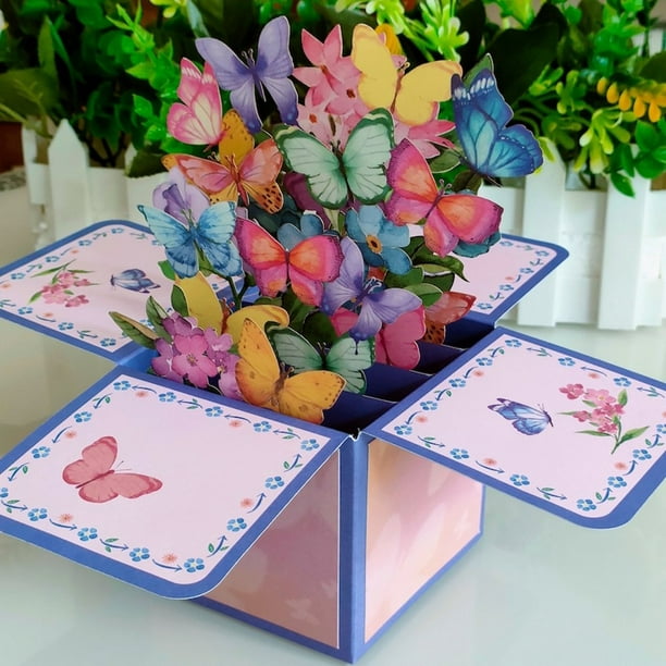 Pop Up Card Greeting Card , Pop up Flower Bouquet Card For Mother's Day ...