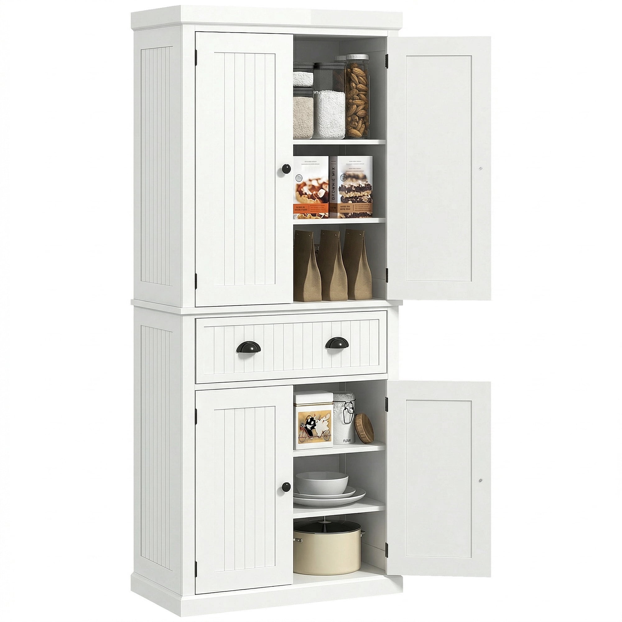 Click here for Homcom 72 Kitchen Pantry  Freestanding Storage Cab... prices