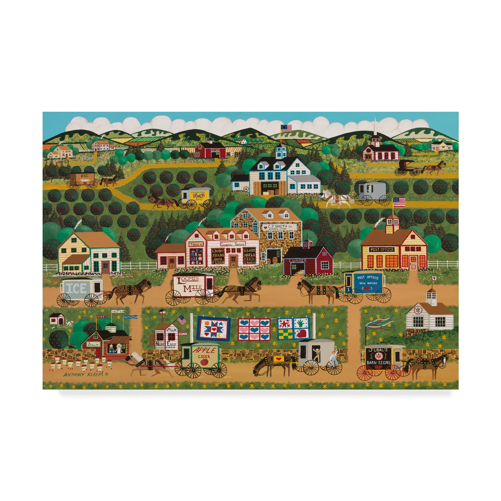 Trademark Fine Art 'General Store Town' Canvas Art by Anthony Kleem ...