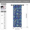Paisley and Floral Blue Pattern Blackout Curtains,Triple Weaved Fabric ...