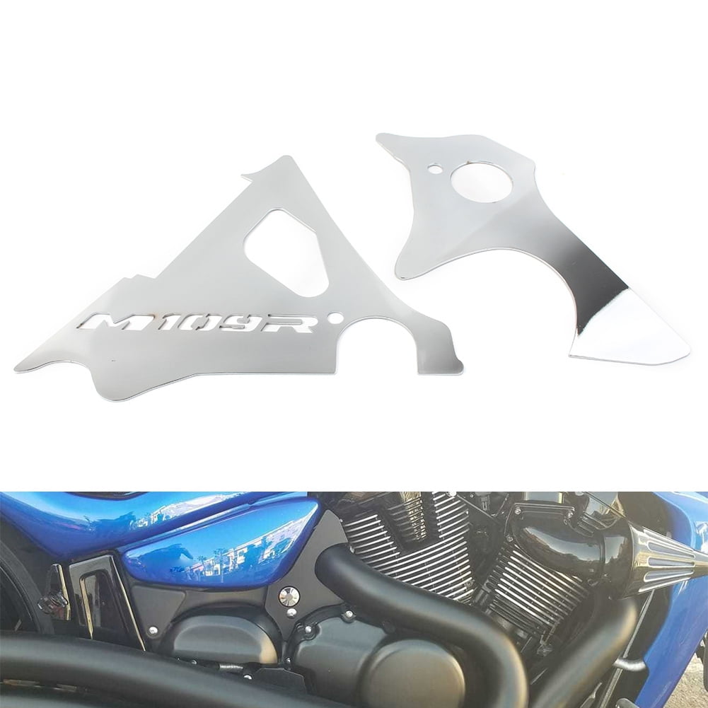 ZS Chrome Motorcycle Engine Side Covers Frame Fillers Keyhole For ...