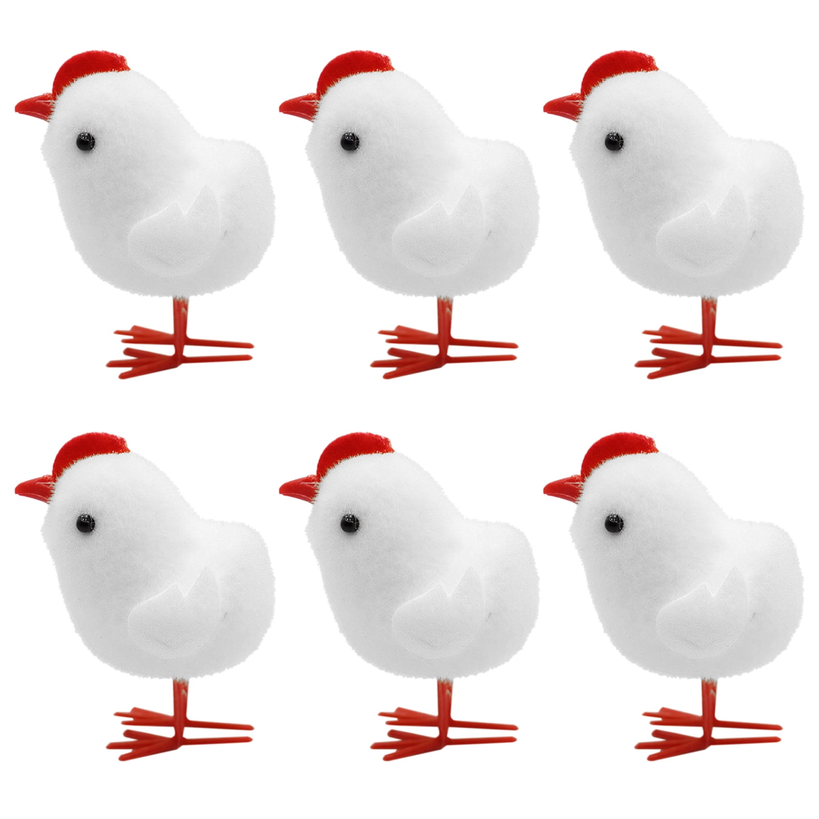 XunW 6 Packs Mini Easter Chicks Yellow Easter Chenille Chicks Cute ...