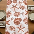 Burnt Orange Coastal Summer Burlap Cotton Table Runner 13x90 Inches ...