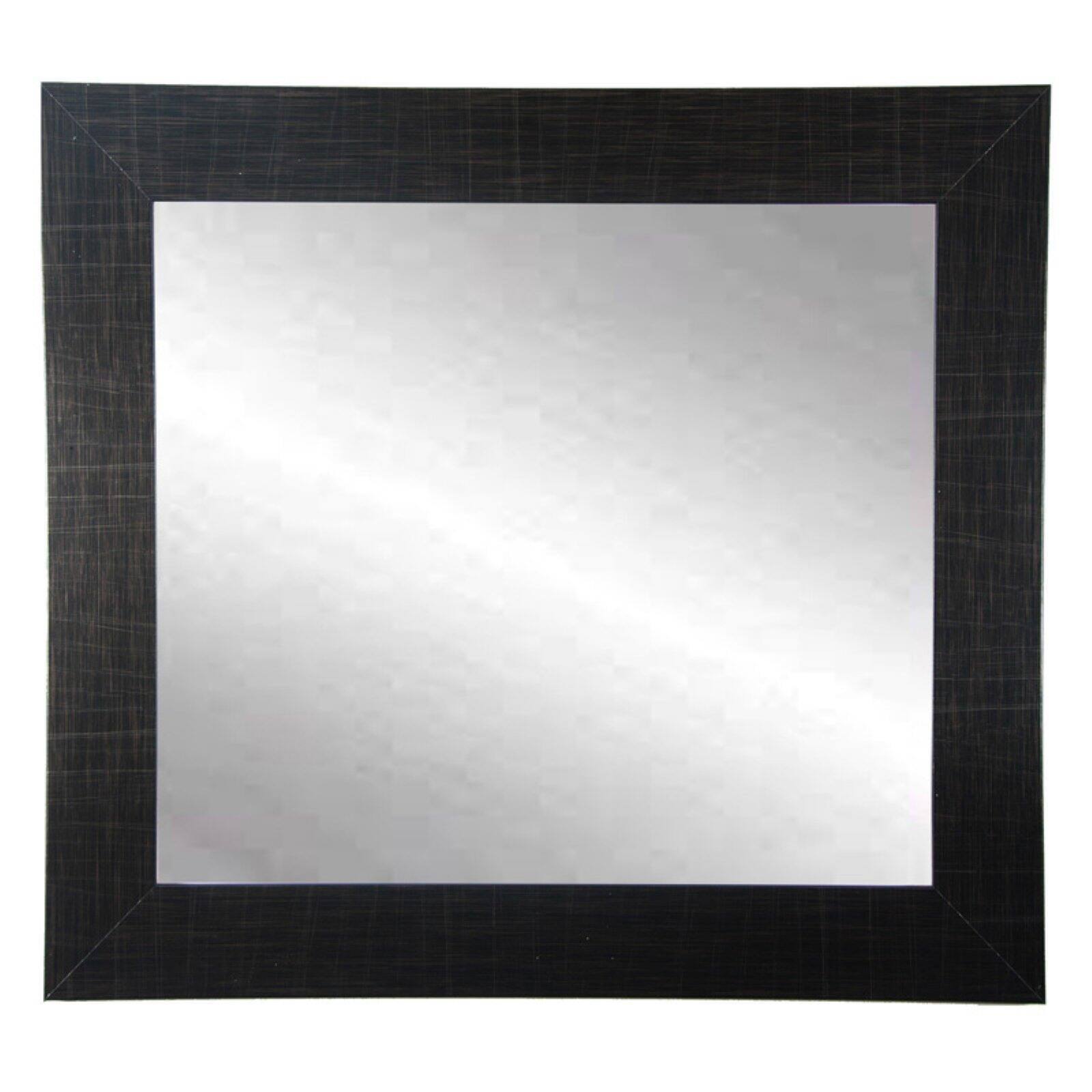 Modern Style Scratched Wall Mirror-Finish:Black,Shape:Square,Size:0.75 ...