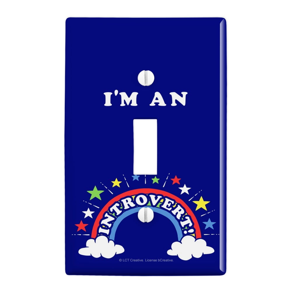 I'm an Introvert Rainbow Funny Humor Plastic Wall Decor Toggle Light ...