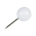 JAM Paper Colorful Push Pins, Round Head Map Thumb Tacks, White, 100 ...