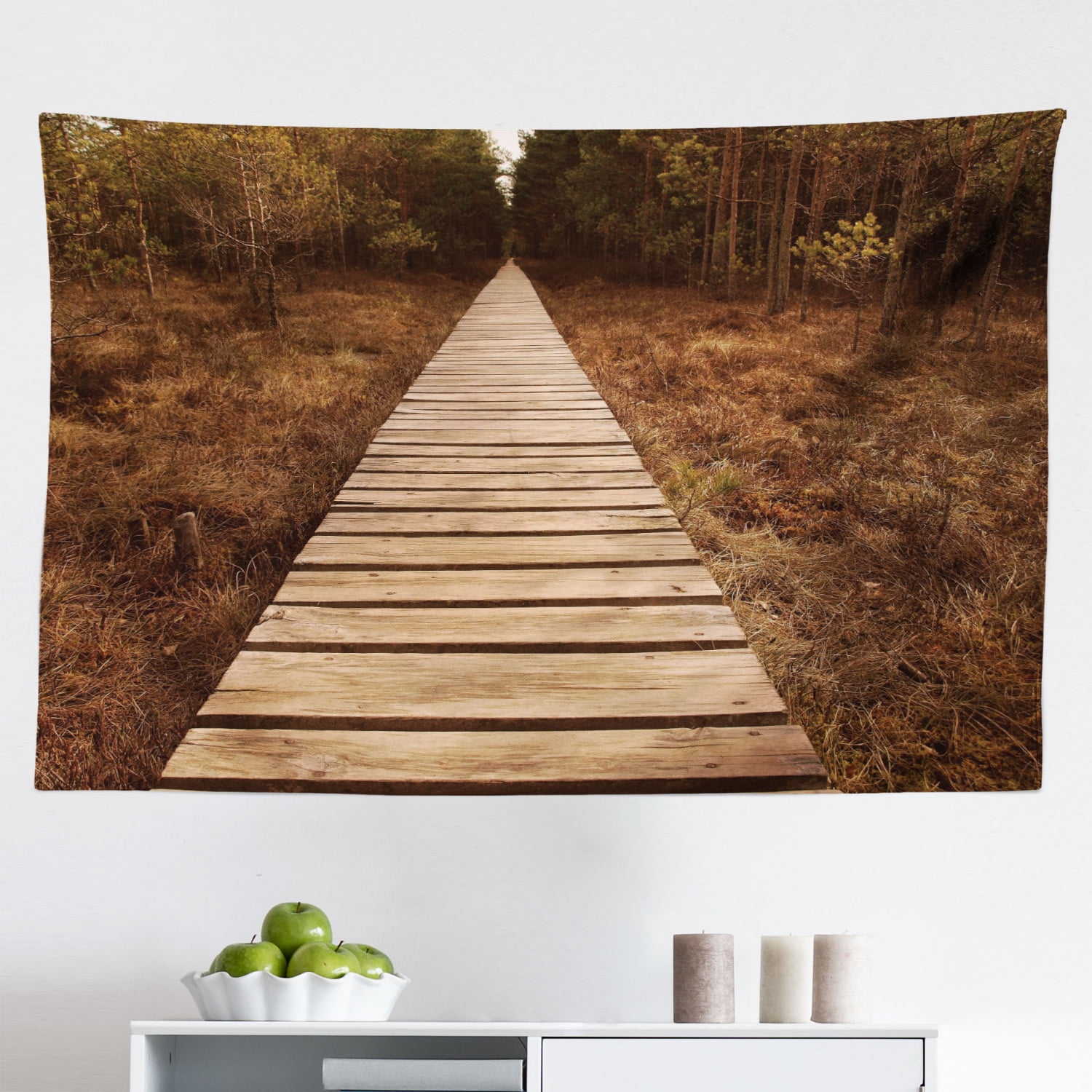 Landscape Tapestry, Pathway in Wilderness with Pine Trees Czech ...