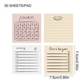 4 Pack Stickies Notes Pads Total 200 Sheets Student Office Notebook ...