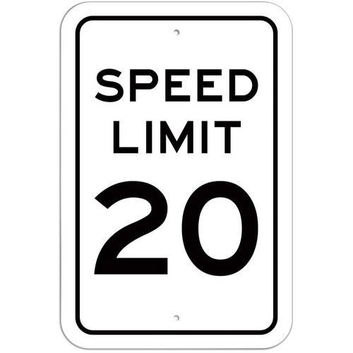 Speed Limit 20 Sign - Walmart.com