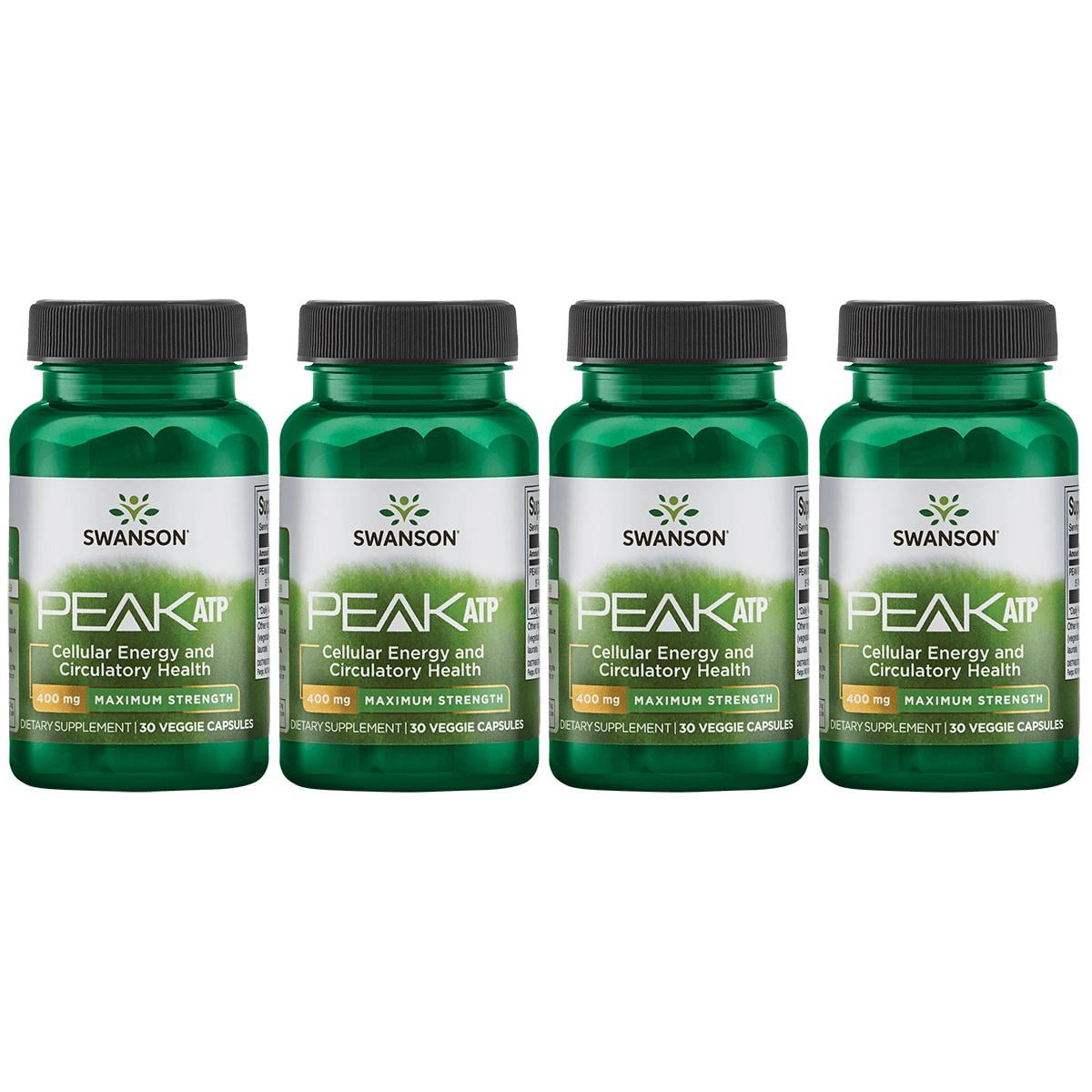 Swanson Peak Atp - Maximum Strength 400 mg 30 Veg Caps 4 Pack - Walmart.com
