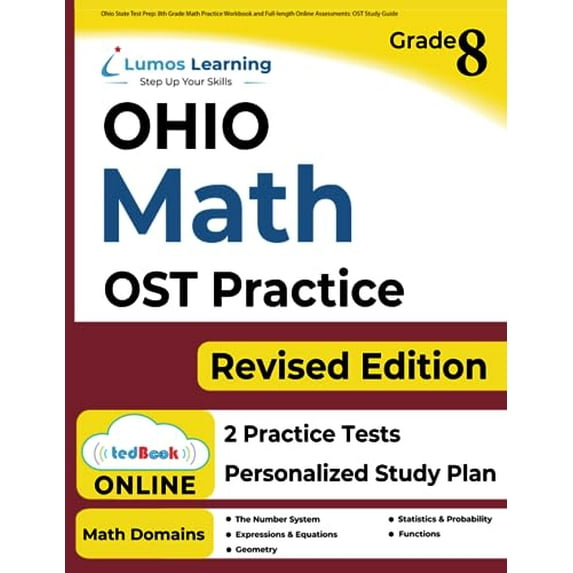 Pre-Owned Ohio State Test Prep: 8th Grade Math Practice Workbook and ...