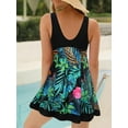 Summer Mae Women's Plus Size One Piece Swimdress with Shorts, Floral ...