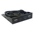 3.5” Hub Splitter 19 Pin to Type C Port 3.5mm Jacks Expansion Front ...