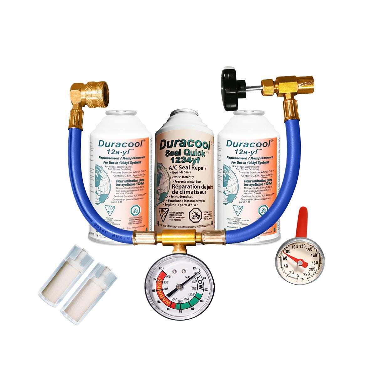 Duracool 12a-yf Deluxe Refrigerant Recharge Kit for 1234yf A/C systems ...