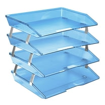 Acrimet Facility 4 Tier Letter Tray Side Load Plastic Desktop File ...