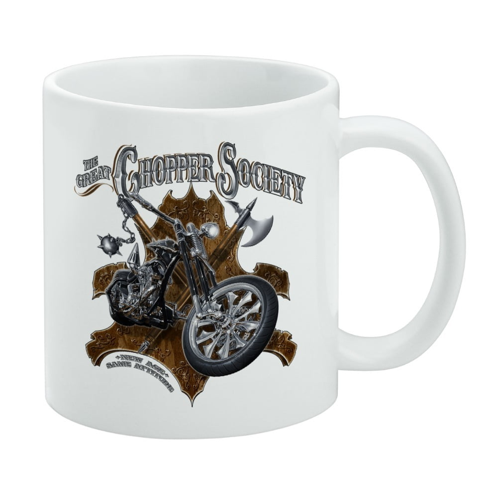 Great Chopper Society Axe Mace Biker Motorcycle White Mug - Walmart.com