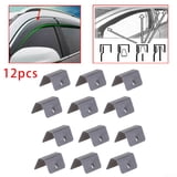 UHUSE 12 PCS Wind Rain Deflectors Channel New Metal Universal Clips For ...