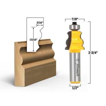 Yonico Elaborate Large Crown Moulding Router Bit Profile 16148 ...