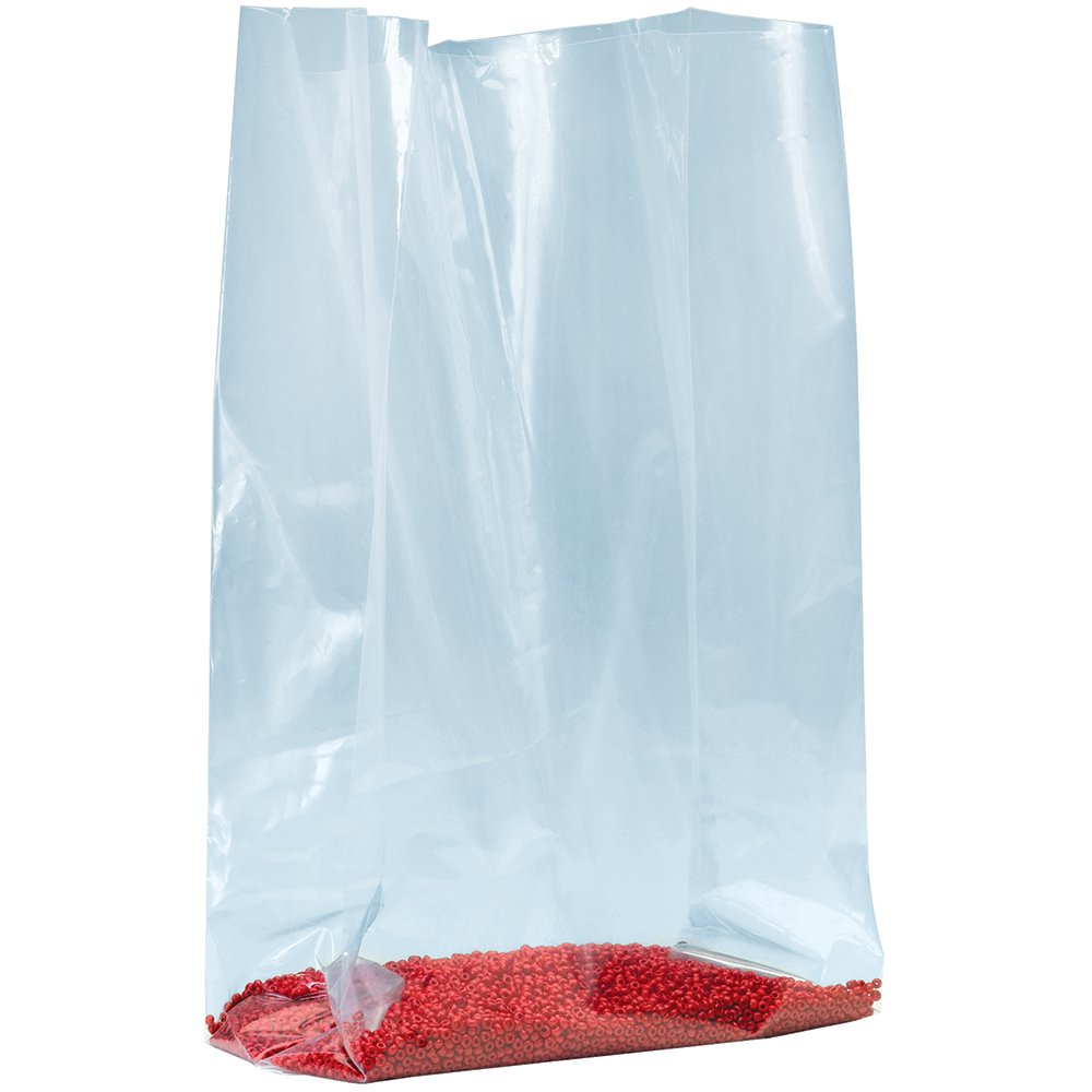 The Packaging Wholesalers Gusseted 1.5 Mil Poly Bags 4" x 2" x 12 ...
