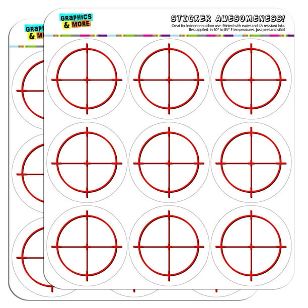 Sniper Scope Sight Target 2" Scrapbooking Crafting Stickers - Walmart ...