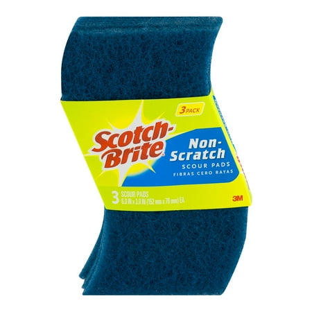 Scotch-Brite No Scratch Multi-Purpose Scour Pads, 3 Pack - Walmart.com