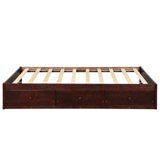 Twin Platform Bed Frame with 3 Drawers, Space Savving Design, For Kids ...