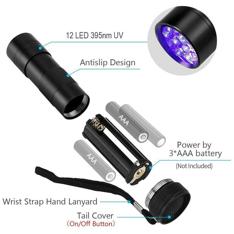 Uv Flashlight Black Light Uv Lights Tsv 12 Led Popular 12 Uv Led Torch