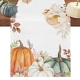 Autumn Leaves Thanksgiving Pumpkin Table Runner 13x90in Non-Slip Cotton ...