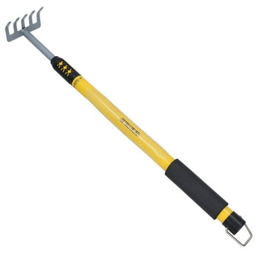 Orientools 43"-66"Garden Leaf Rake, Adjustable Lightweight Steel Handle ...