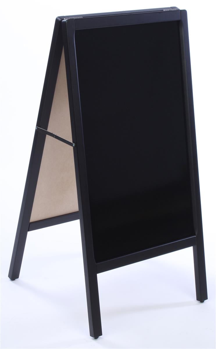 A-Frame Blackboard 19-3/4”w x 38-3/4”h x 20”d Black Finish Wood Frame ...