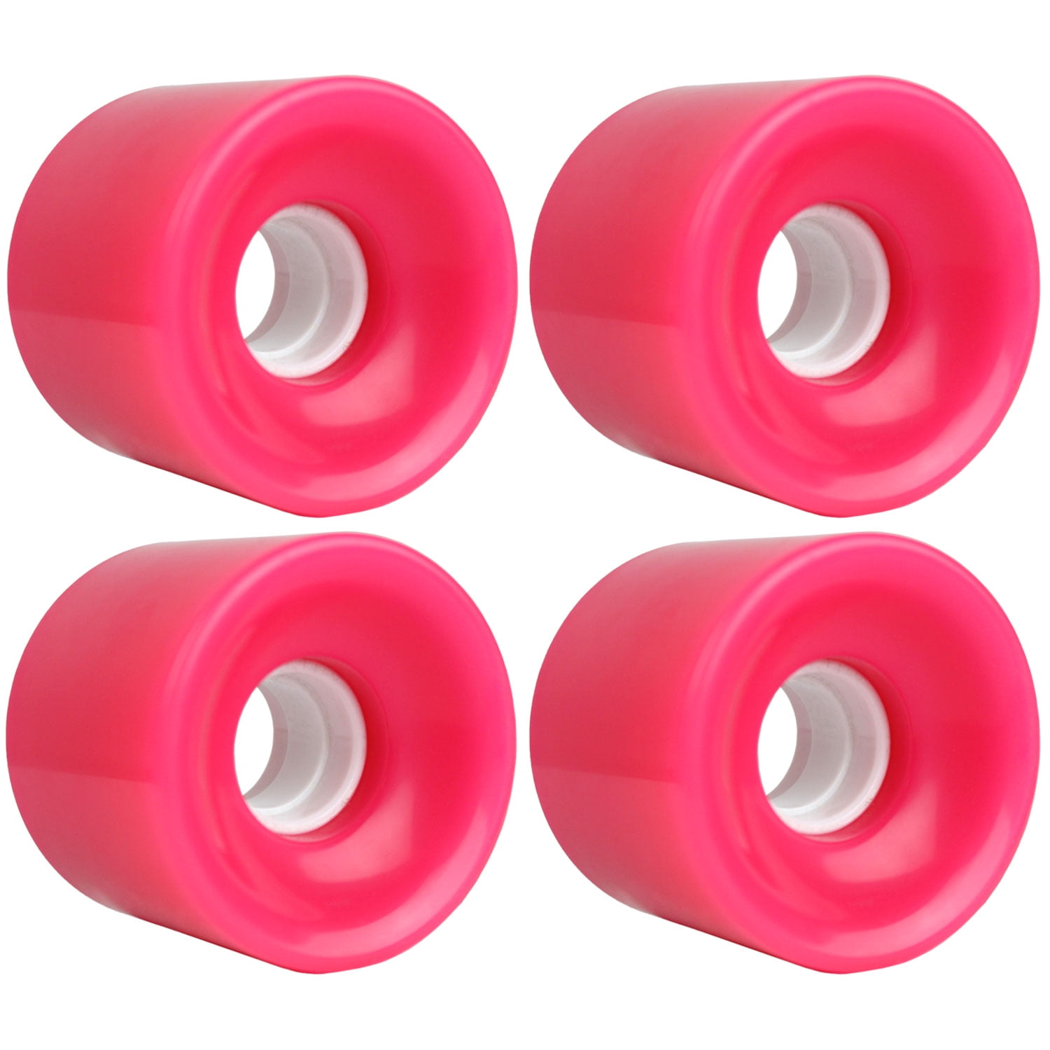 LONGBOARD CRUISER WHEELS SET 62mm x 51.5mm 83A 806C Pink - Walmart.com