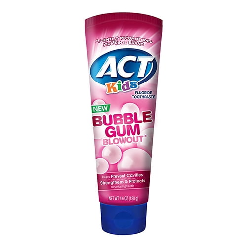 Act Kids Bubblegum Blowout Fluoride Toothpaste, 4.6 Oz - Walmart.com ...