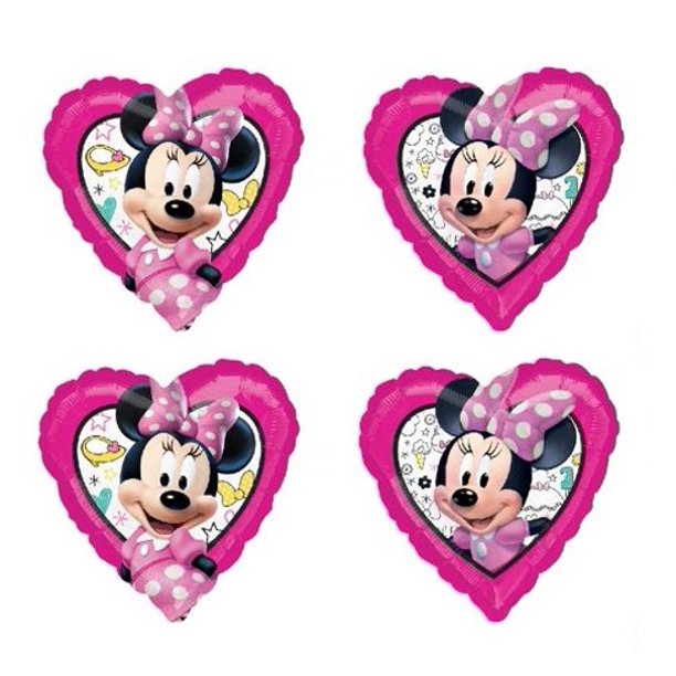 Minnie Mouse 4 Piece 18" Happy Helpers Heart Shaped Birthday Party ...