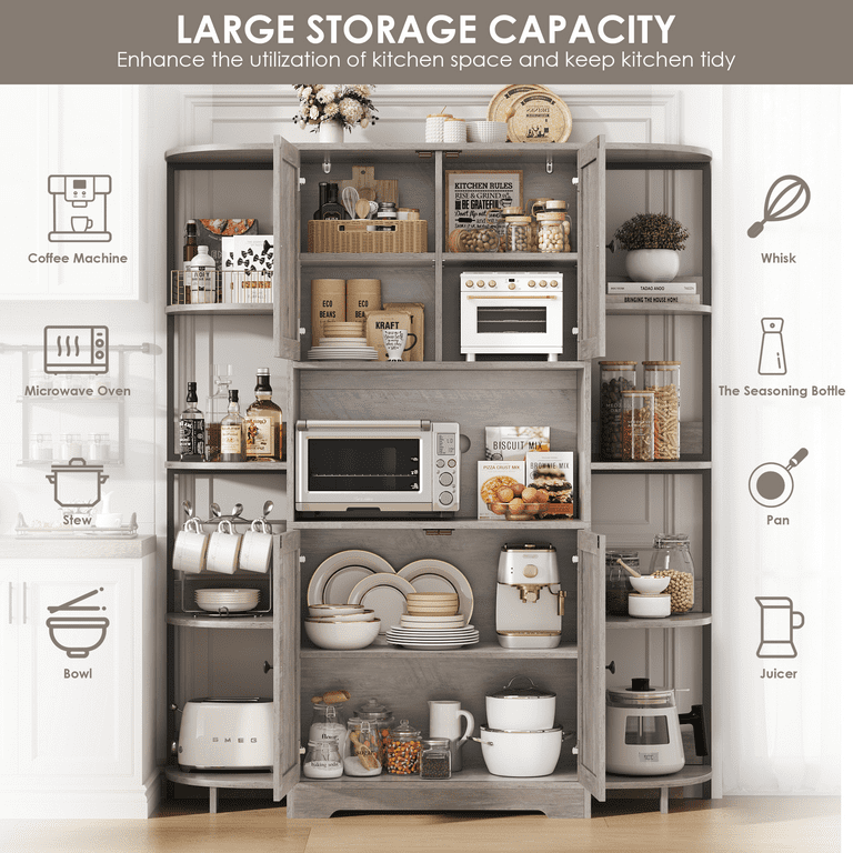 8 foot pantry cabinet store