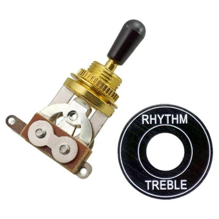 3 Way Toggle Switch Golden with Black Aluminum Alloy Rhythm Treble ...