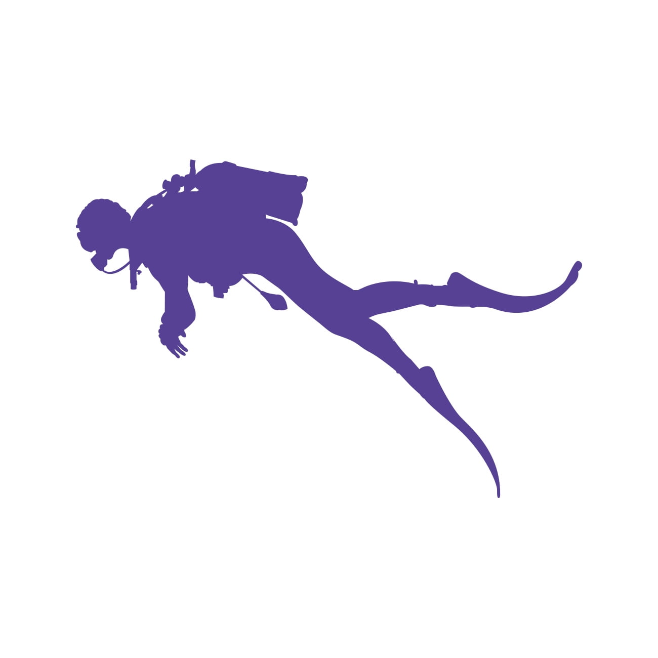 Scuba Diver Sticker Decal Die Cut - Self Adhesive Vinyl - Weatherproof ...