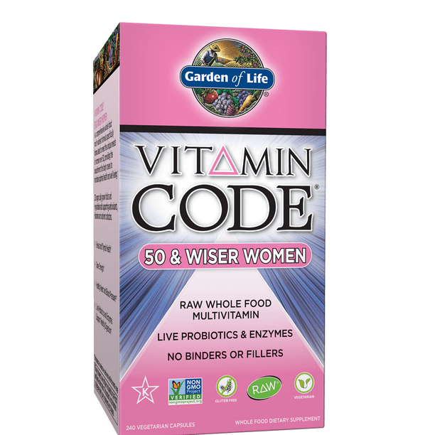 Garden of Life Vitamin Code 50 & Wiser Women's Multi, 240 Capsules ...