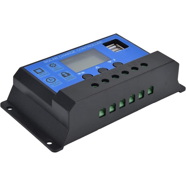 AVEKI Solar Control Regulator, Solar Controller Panel Charger LCD ...